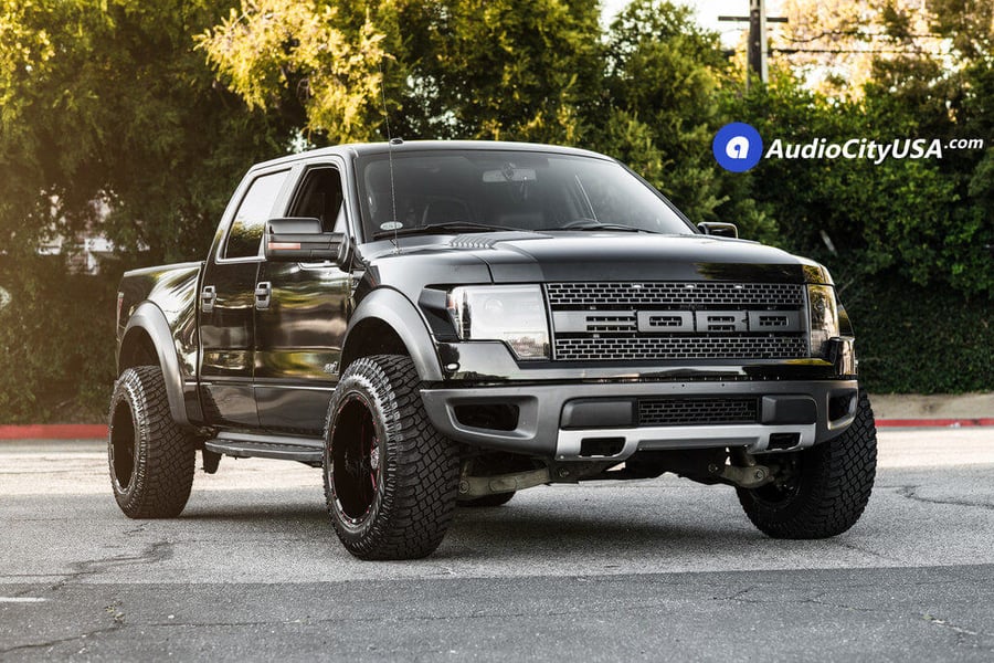 20″ Scorpion Wheels SC-10 Gloss Black With Red Accents Off-Road Rims for 2011 Ford F-150