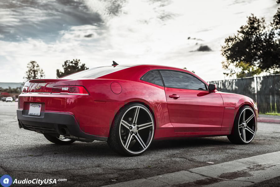 24" IROC Wheels Black Machined 5-lugs Rims for 2014 Chevrolet Camaro RS | Lexani LX-Thirty Tires
