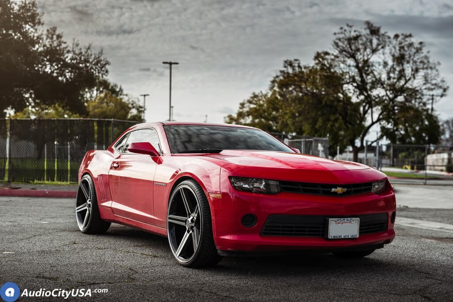 24" IROC Wheels Black Machined 5-lugs Rims for 2014 Chevrolet Camaro RS | Lexani LX-Thirty Tires