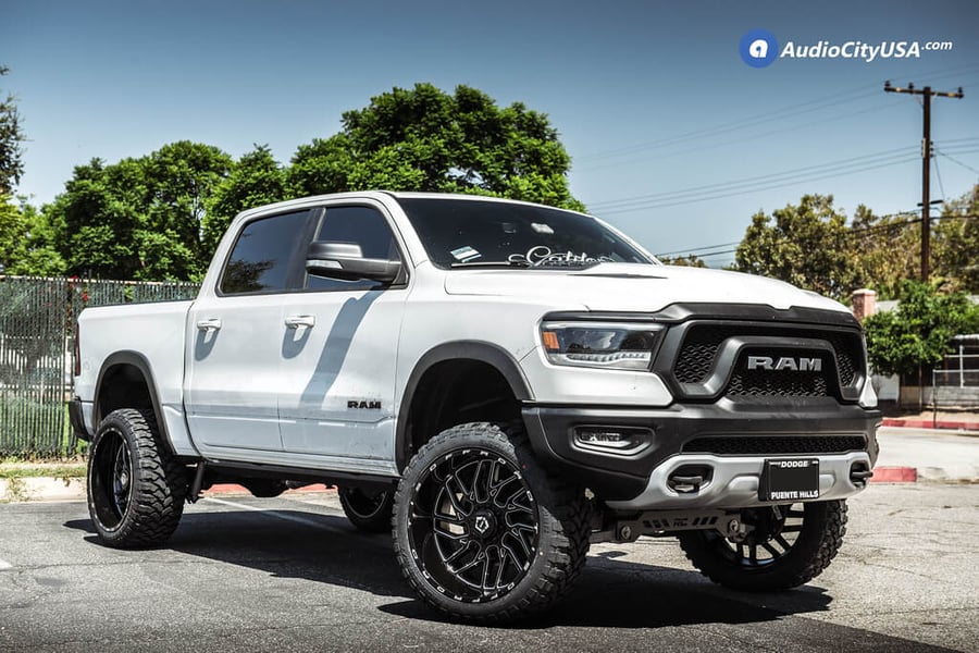 22″ Tis Wheels 544bm Gloss Black Milled Off Road Rims For 2019 Dodge