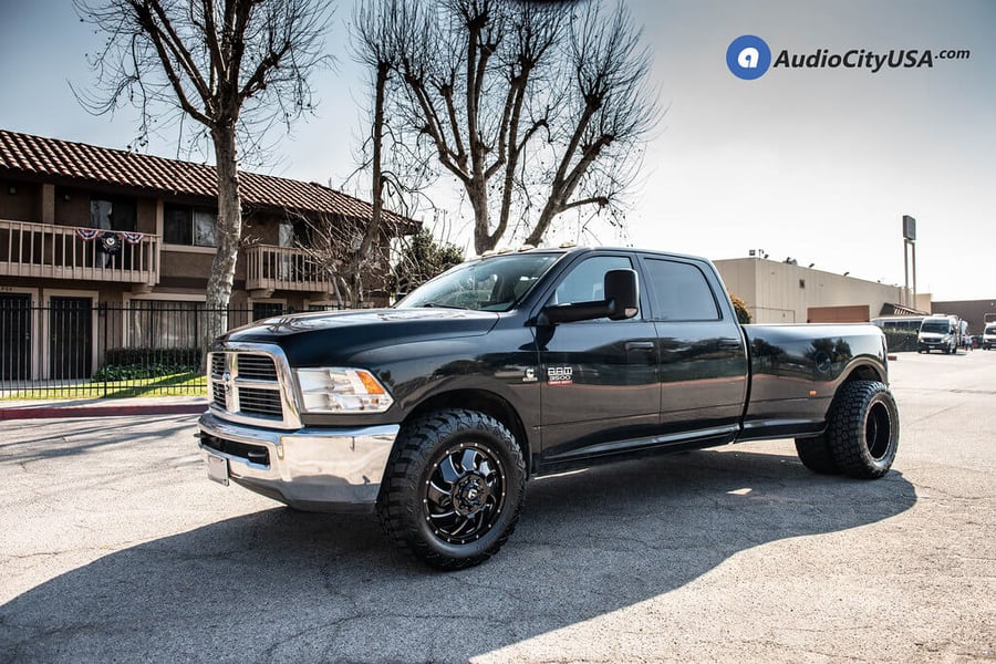 20" Fuel Wheels D574 Cleaver Dually Gloss Black Milled Off-Road Rims for 2012 Dodge Ram 3500 Dually