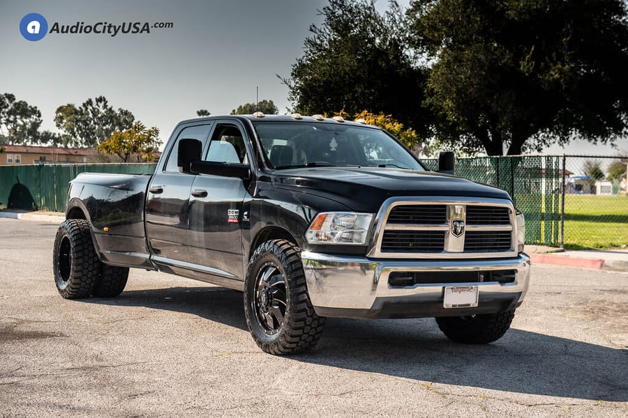 20" Fuel Wheels D574 Cleaver Dually Gloss Black Milled Off-Road Rims for 2012 Dodge Ram 3500 Dually