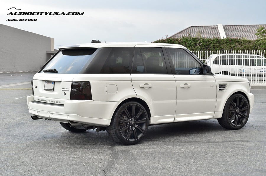 22″ RR Stormer Replica wheels matte black for 2007 Range Rover Sport ...