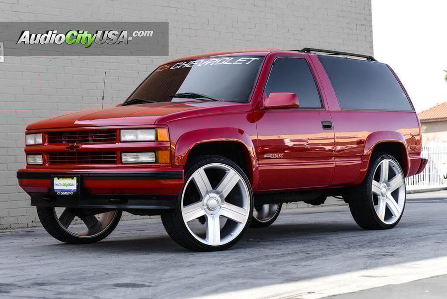 1999 Chevy Tahoe | 26" Texas Edition Wheels Rims Silver Machine | RE ...