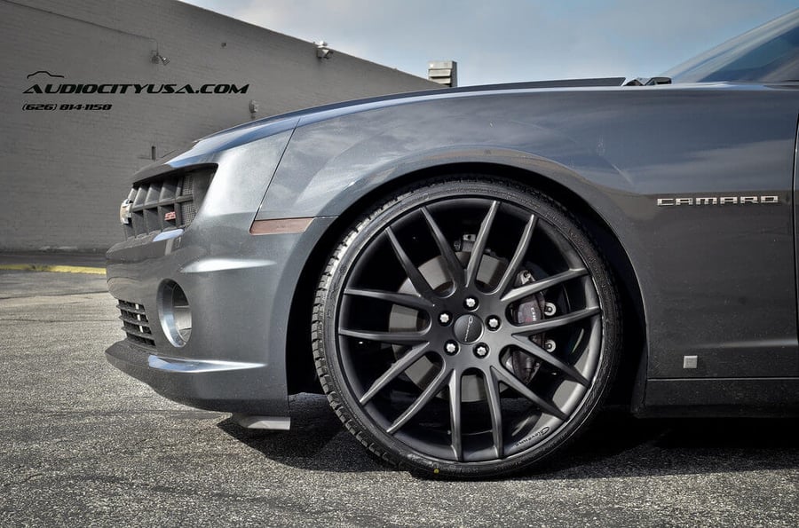 22" Giovanna Kilis Matte Black Wheels For 2012 Chevy Camaro