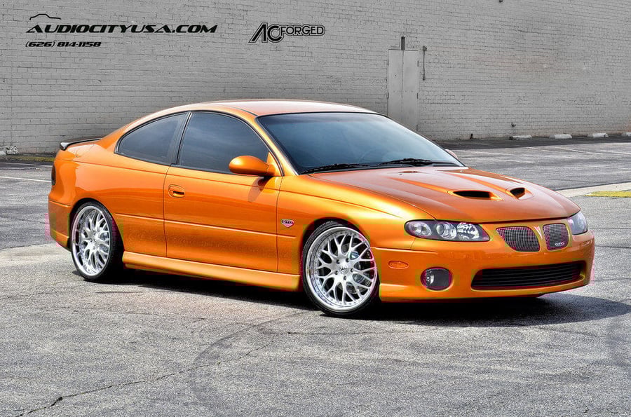 19" AC Forged Wheels ACF701 brush face, Chrome lip on 2006 Pontiac GTO ...