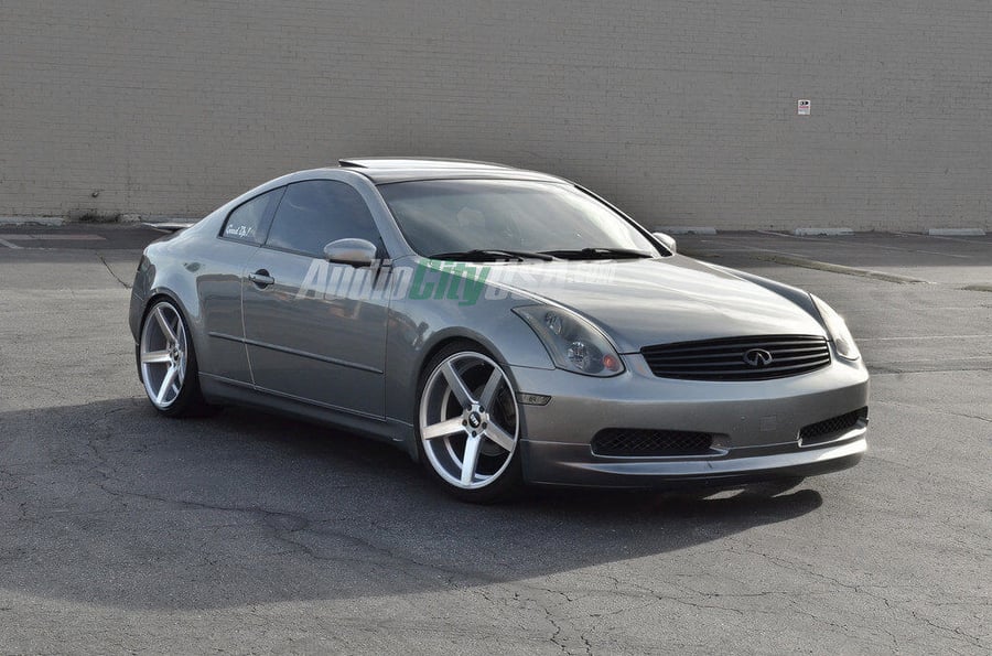 Infiniti G35 Coupe on 20" STR Wheels 607 Silver **DEEP CONCAVE ...
