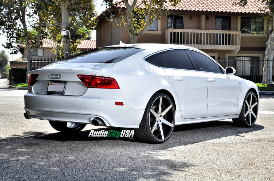 2013 Audi A7 on 22" Azad Wheels Z84 Black machine wheels **DEEP CONCAVE ...