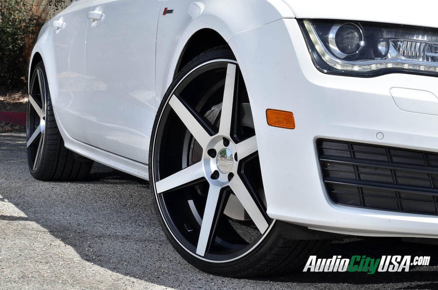 2013 Audi A7 on 22" Azad Wheels Z84 Black machine wheels **DEEP CONCAVE ...