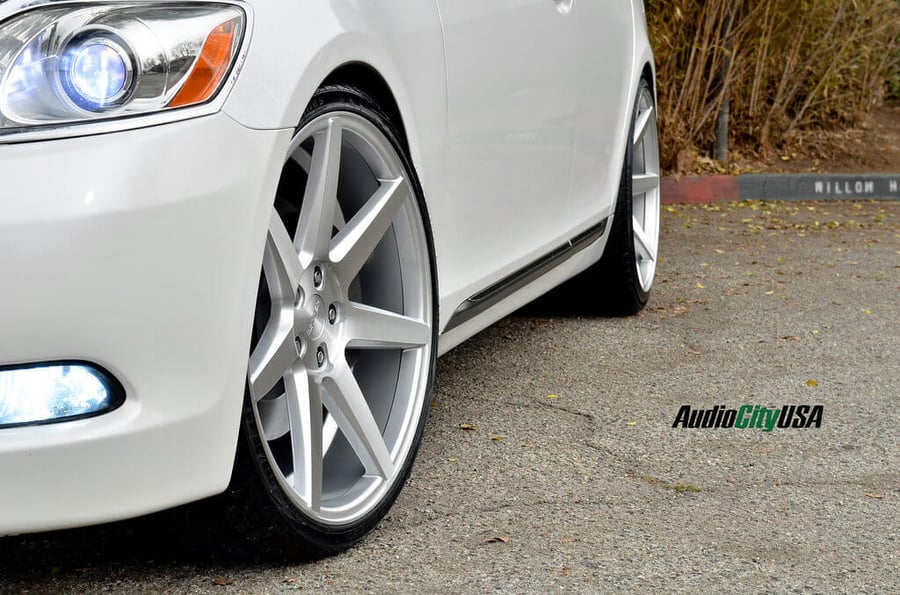 2008 Lexus GS 350 on 20" Rennen Wheels CRL 70 Brush silver **DEEP ...
