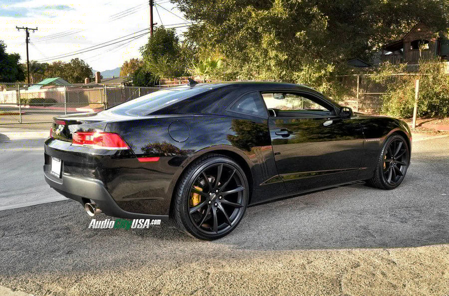 22" ACE Wheels Convex matte black on 2014 Chevy Camaro | BLG082516
