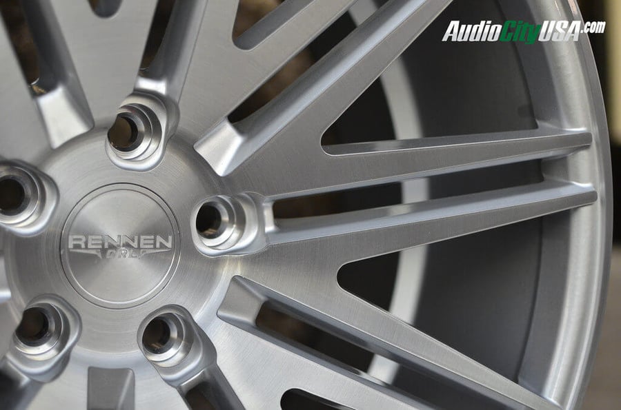 20" Rennen Wheels CRL 80 Silver Brush wheels with **Deep Concave ...