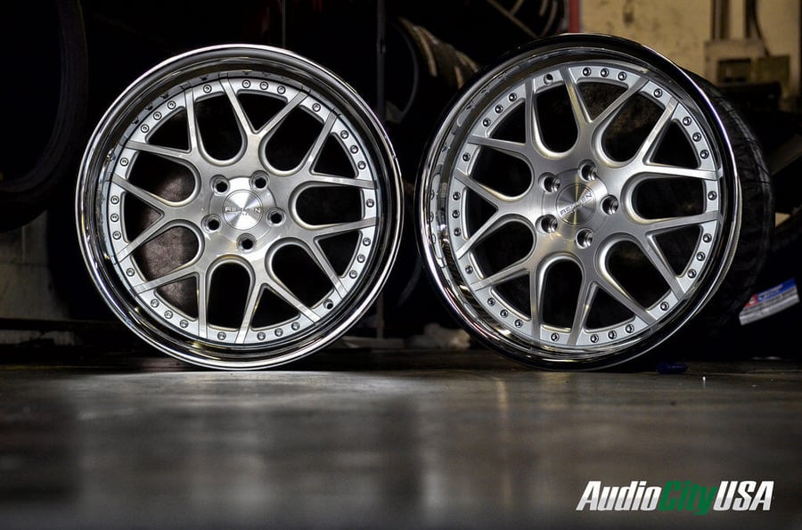 18" 19" 20" Rennen Wheels CSL 2 Mesh brush silver face chrome STEP lip ...