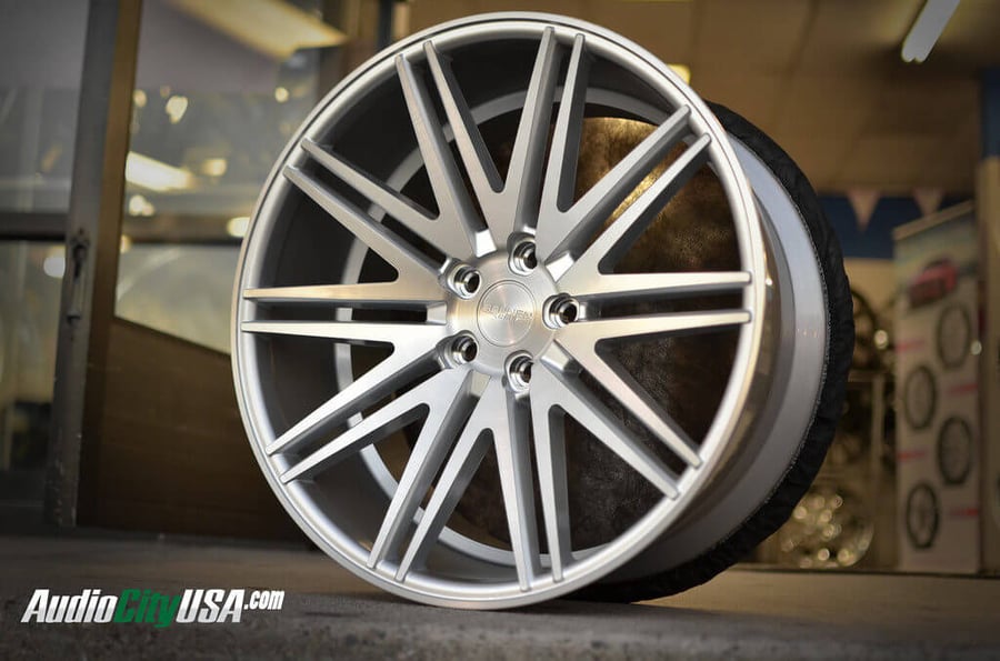 20" Rennen Wheels CRL 80 Silver Brush wheels with **Deep Concave ...