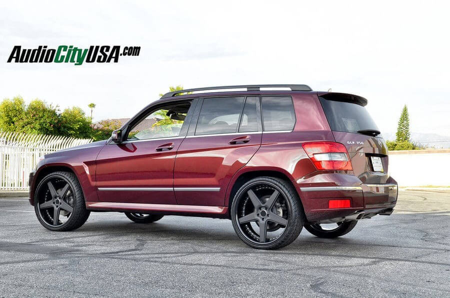 2011 Mercedes Benz GLK 350 on 22" AZAD Wheels A008 matte black face ...