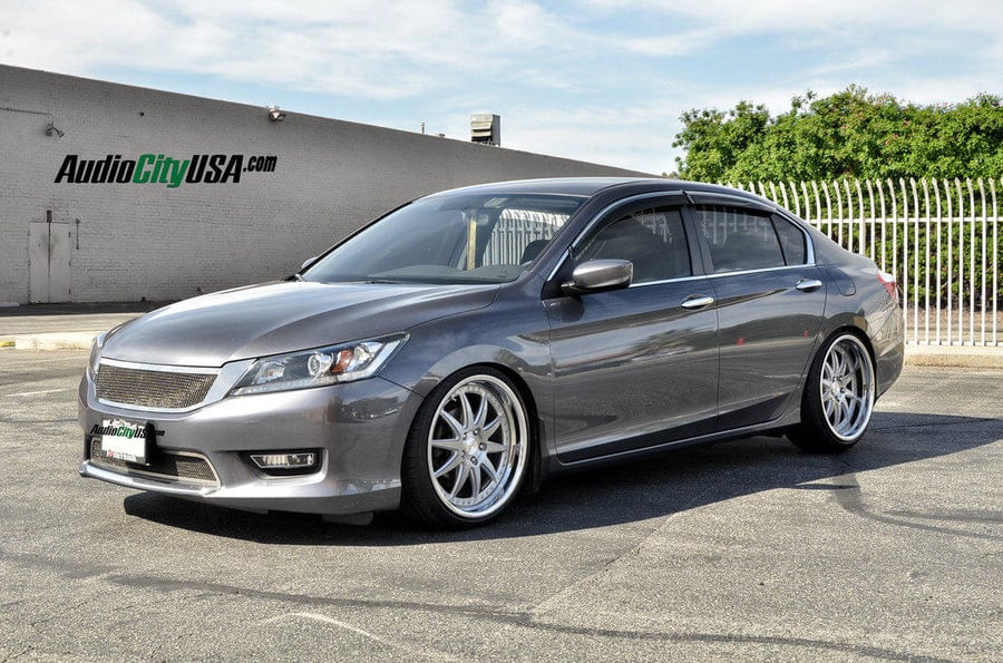 2013 Honda Accord on 20" Rennen CSL 1 Brush Face Chrome Step lip ...