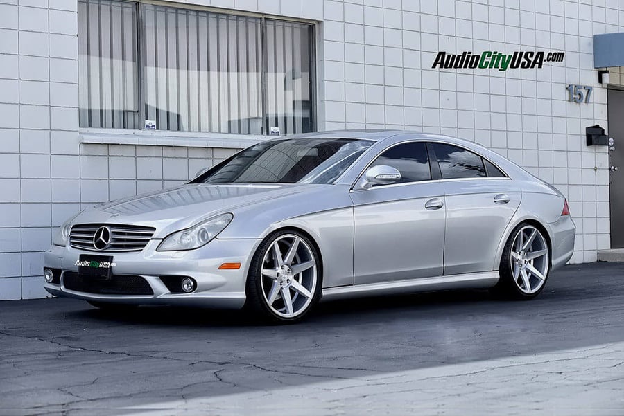 Mercedes Benz CLS 500 on 20" Rennen CRL 70 Brush Silver **deep concave ...