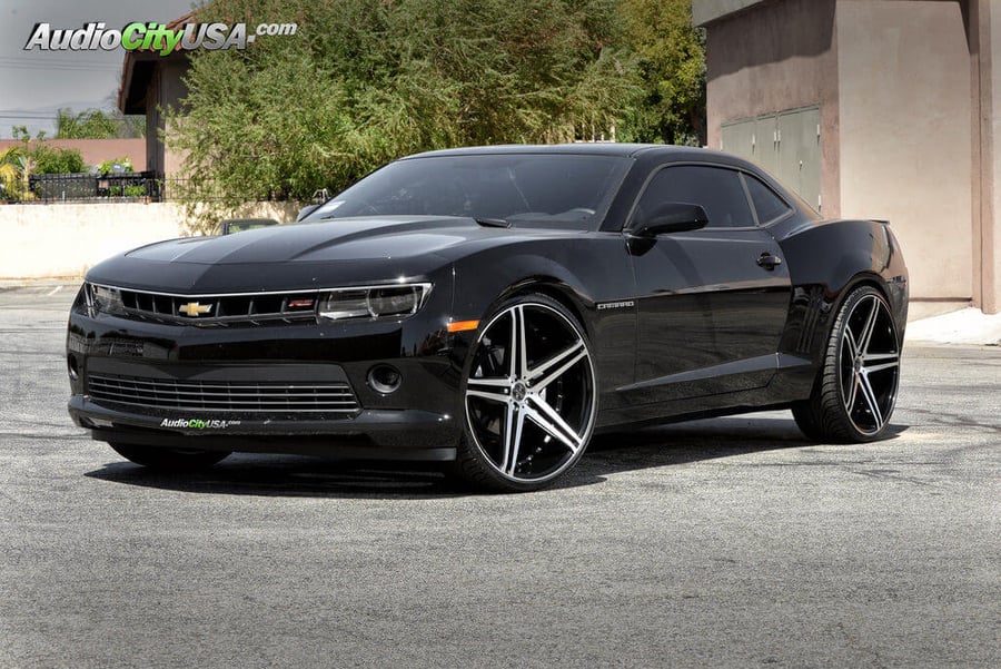 2015 Chevy Camaro RS | 24" Versante Wheels 233 Black machine | 275-25 ...