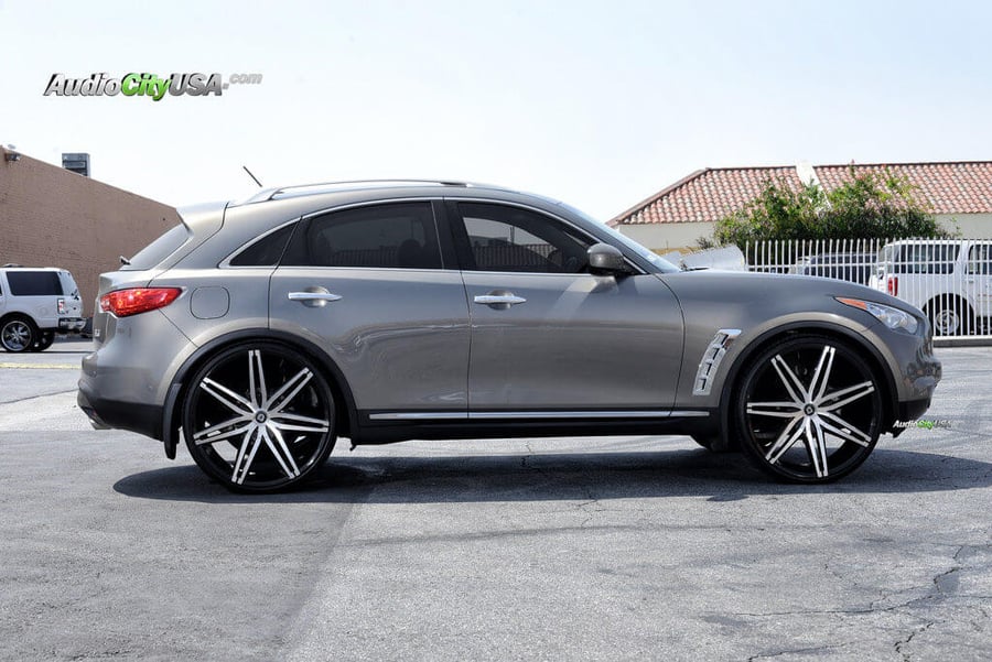 2013 Infiniti FX37 | 26" Lexani Wheels Johnson II Black Machined Rims ...