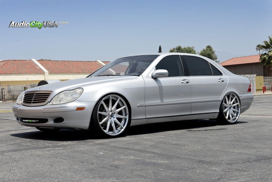 **Slammed S class** 22" Rohana wheels rims RC 10 Silver Face Chrome Lip ...