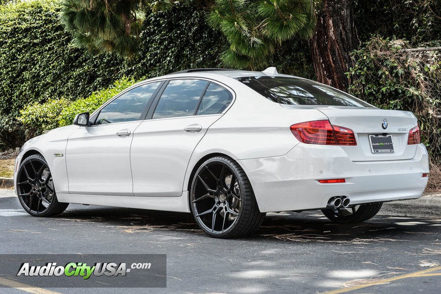 22″ Giovanna Wheels Haleb Glossy black Rims for 2016 BMW 528i