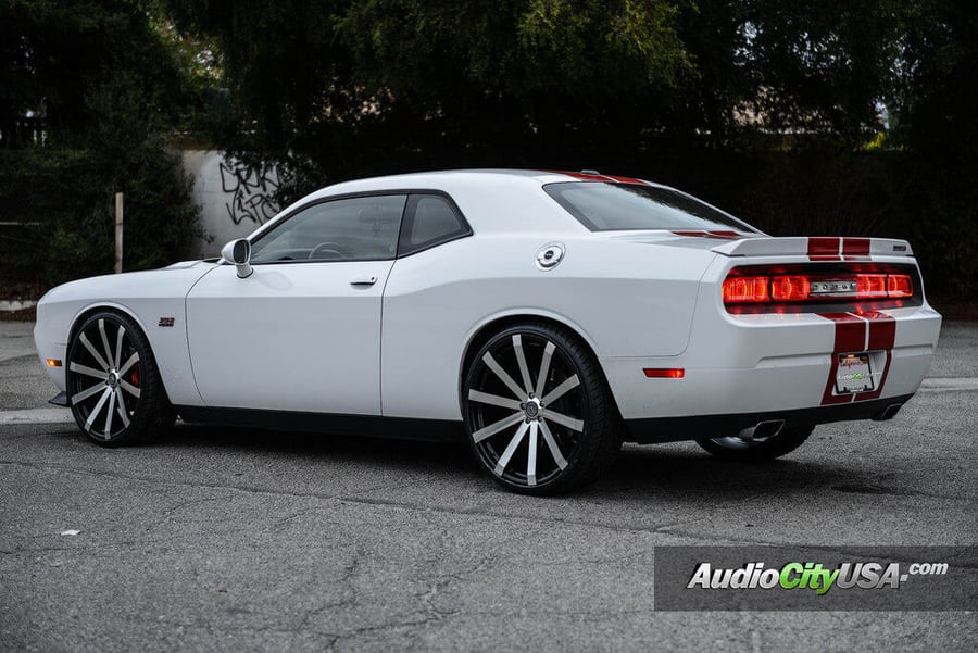 2013 Dodge Challenger SRT-8 on 24" Velocity Wheels VW 12 black machine ...