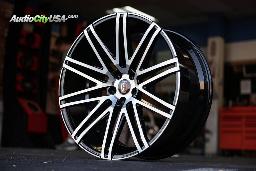 22" Curva Wheels C48 Black machine deep concave | Audi A8 ...