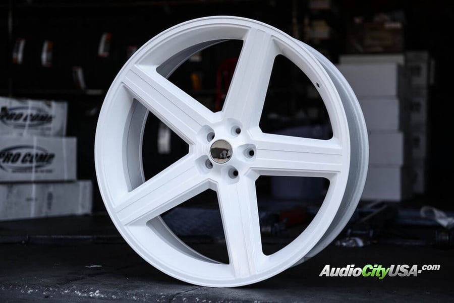 26″ Iroc Wheels in Custom Gloss White Finish 5 & 6 lug for Cars and Trucks