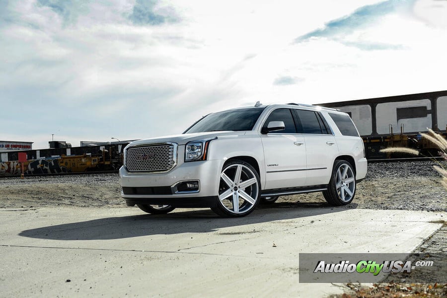 2016 GMC Yukon Denali | 26" Giovanna Wheels Dramuno 6 Silver finish ...