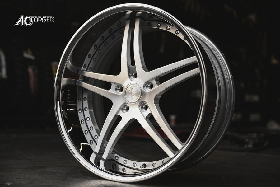 AC Forged ACF702 Brush face EXL chrome lip **Deep Dish Wheels ...