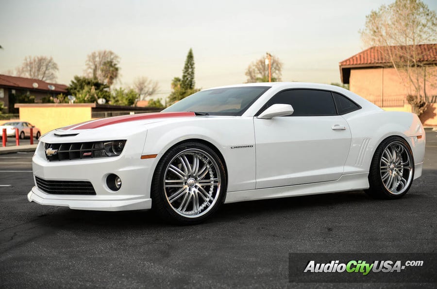 Chevy Camaro SS | 22" XIX Wheels X23 Silver machine | AudioCityUsa ...