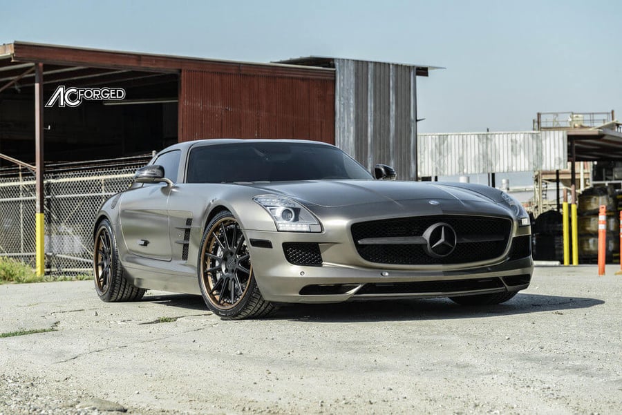 20" AC Forged Wheels ACF703 Matte Black Face with Matte Bronze Lip ...