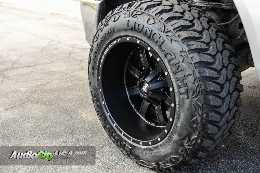 20″ RDR Wheels RD01 Dirt Matte Black Rims For 2013 Dodge Ram 1500