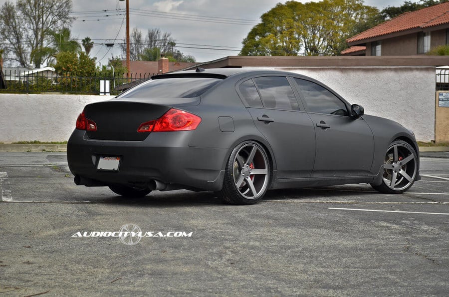20″ Vossen Wheels VVS CV3 Matte Graphite On Matte Black Infiniti G 37