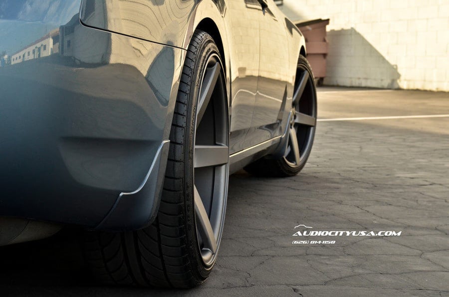 20" STR 607 matte grey DEEP CONCAVE on infiniti G37 | BLG082916