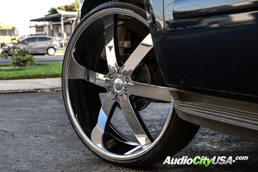 30″ U2 Wheels 55 Chrome Deep Dish Rims For 2013 Chevy Tahoe
