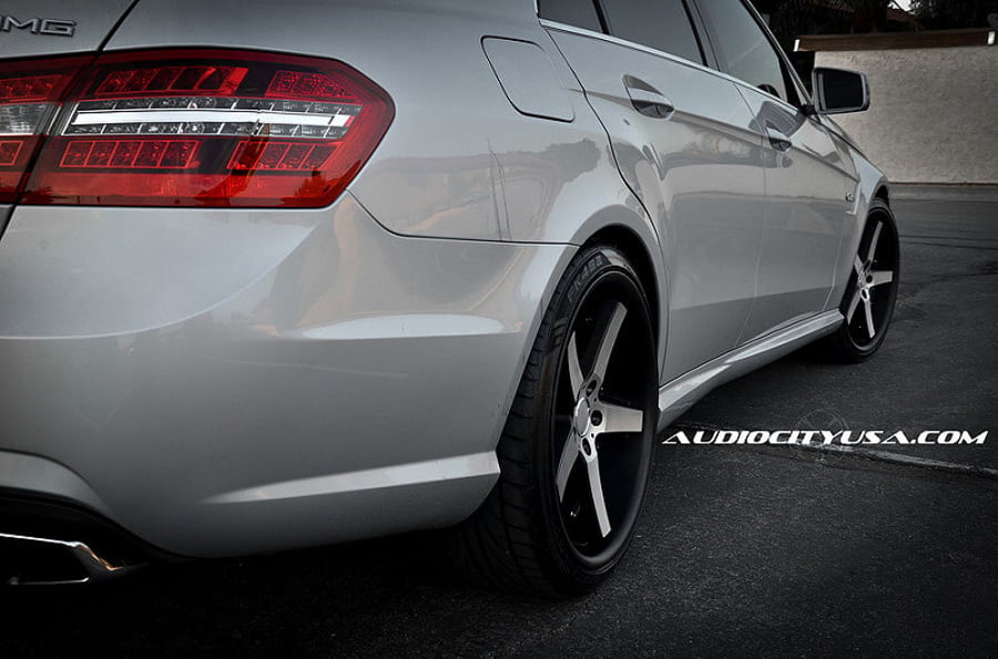 20" Rennen C5 ===CONCAVE=== matte black on MERCEDES BENZ E63 AMG ...