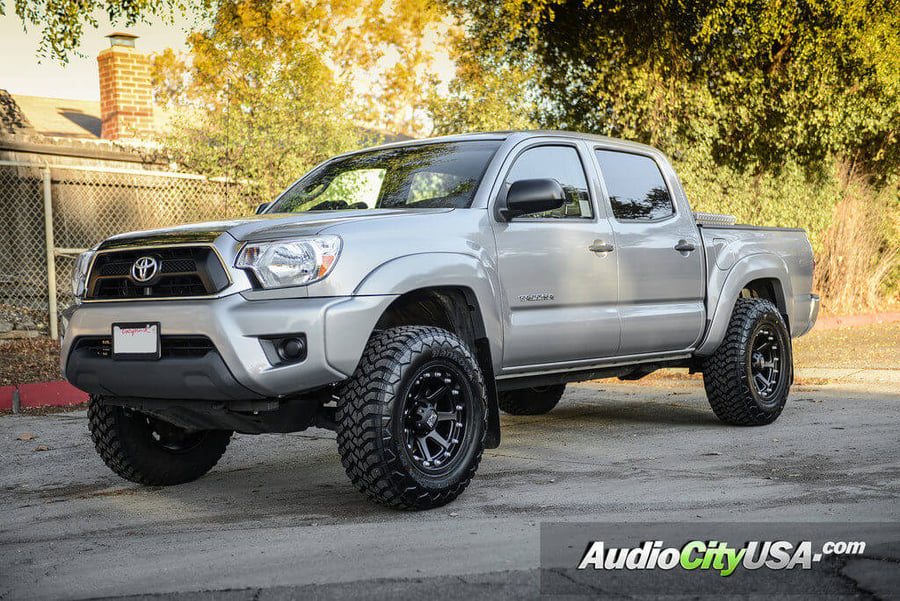 2015 Toyota Tacoma | 17" XD Wheels XD798 Addict Matte Black Rims with ...