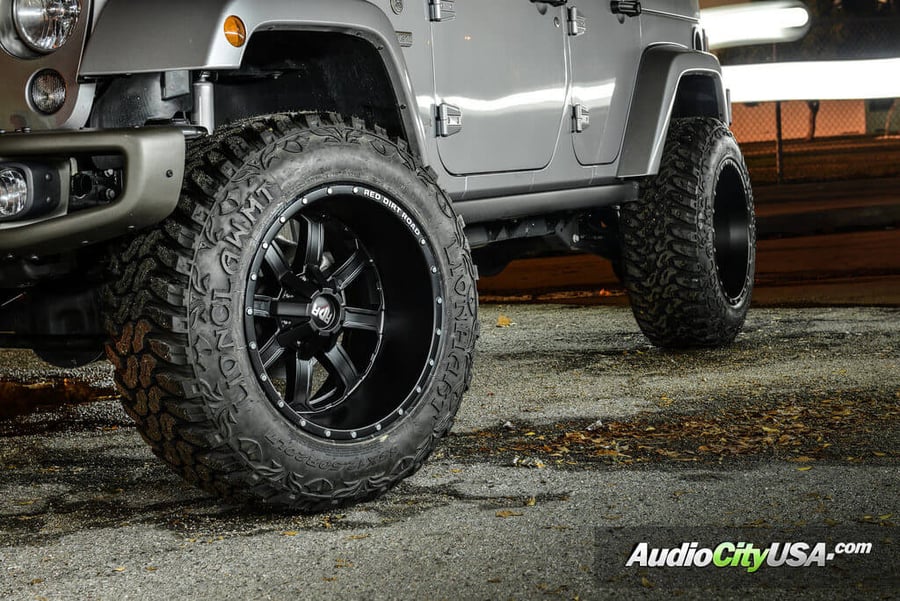 20″ RDR Off-Road Wheels RD01 Matte Black Rims for 2016 Jeep Wrangler JK