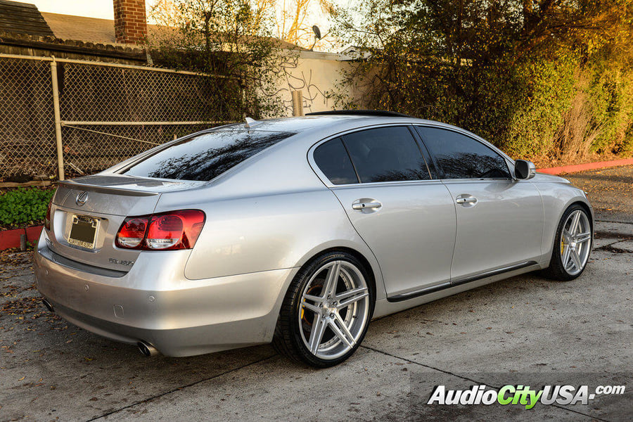 2009 Lexus GS 460 | 20" Rennen Wheels CSL3 Silver with Chrome Bolt Rims ...