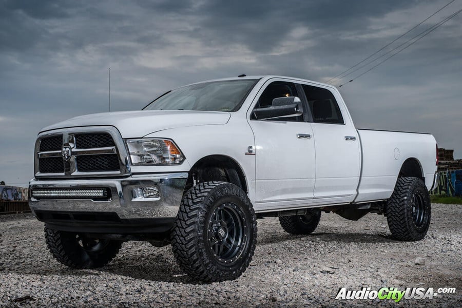 20″ XD Wheels XD128 Machete Satin Black Rims For 2014 Dodge Ram 2500 ...