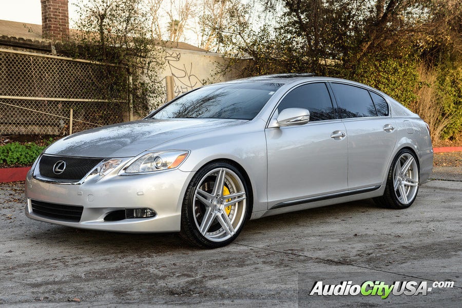 2009 Lexus GS 460 | 20" Rennen Wheels CSL3 Silver with Chrome Bolt Rims ...