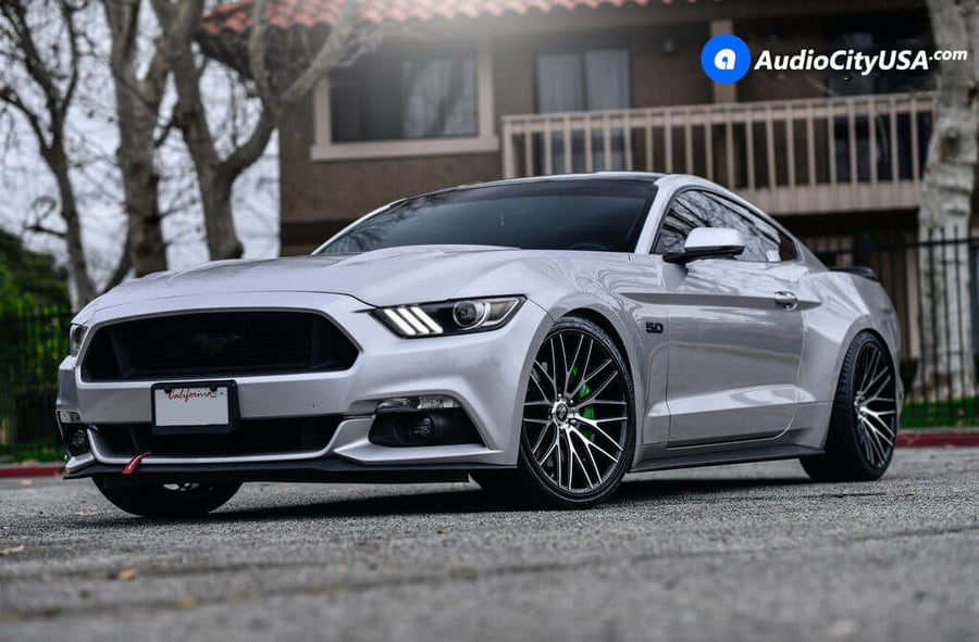 20″ STR Wheels 615 Black Machined Deep Concave Rims For 2016 Ford ...