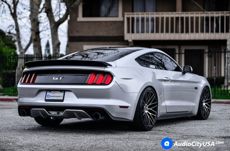 20″ STR Wheels 615 Black Machined Deep Concave Rims For 2016 Ford ...