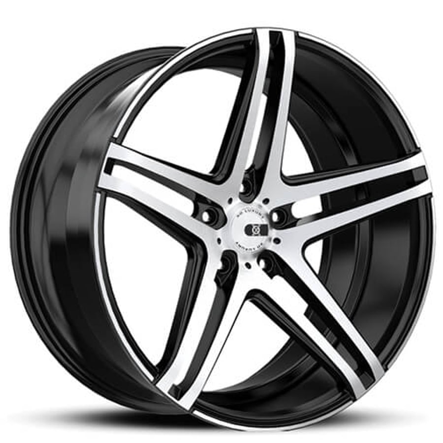 22″ XO Wheels X140 Athens Gunmetal with Chrome SS Lip Rims