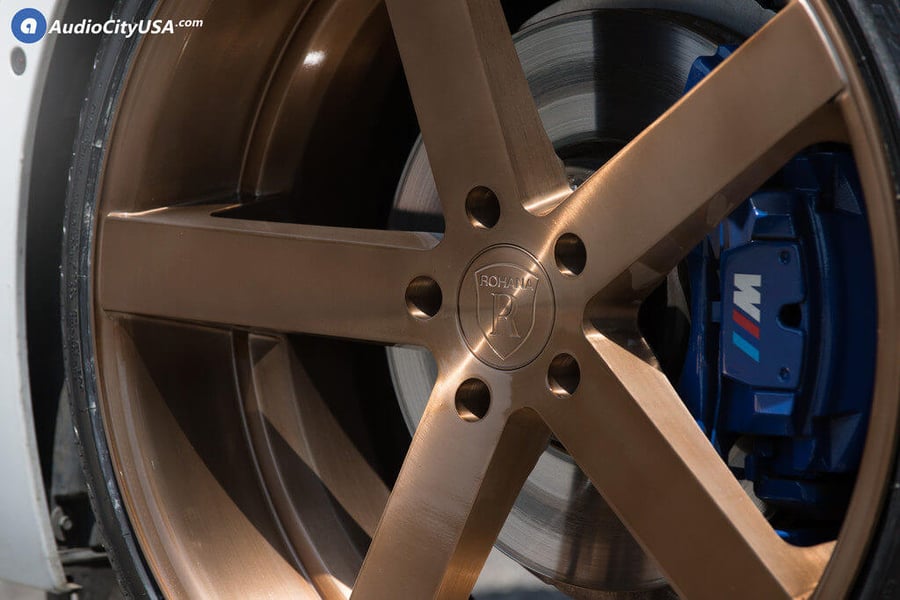 22″ Rohana Wheels RC22 Custom Brush Copper Rims For 2013 BMW 645i (6 ...