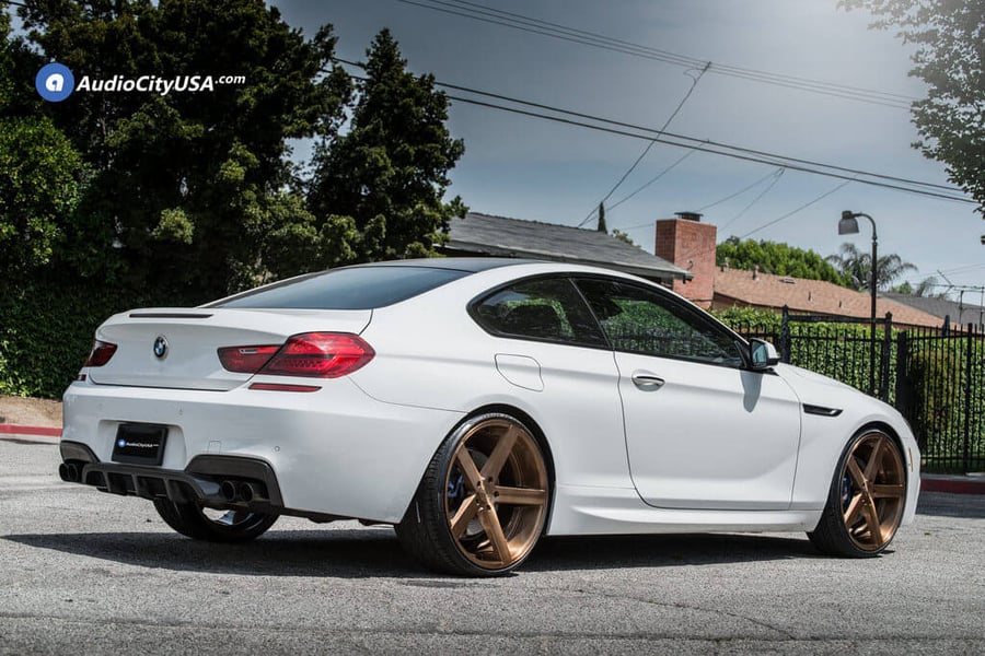 22″ Rohana Wheels RC22 Custom Brush Copper Rims For 2013 BMW 645i (6 ...