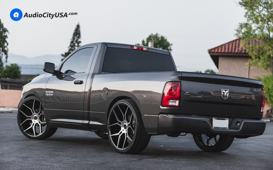 26 inch Giovanna Wheels Haleb Black Machined Rims | 2016 Dodge Ram 1500 ...