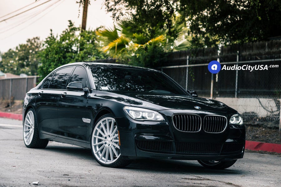 22" Staggered Road Force Wheels RF15 Silver Machined Rims for 2014 BMW ...