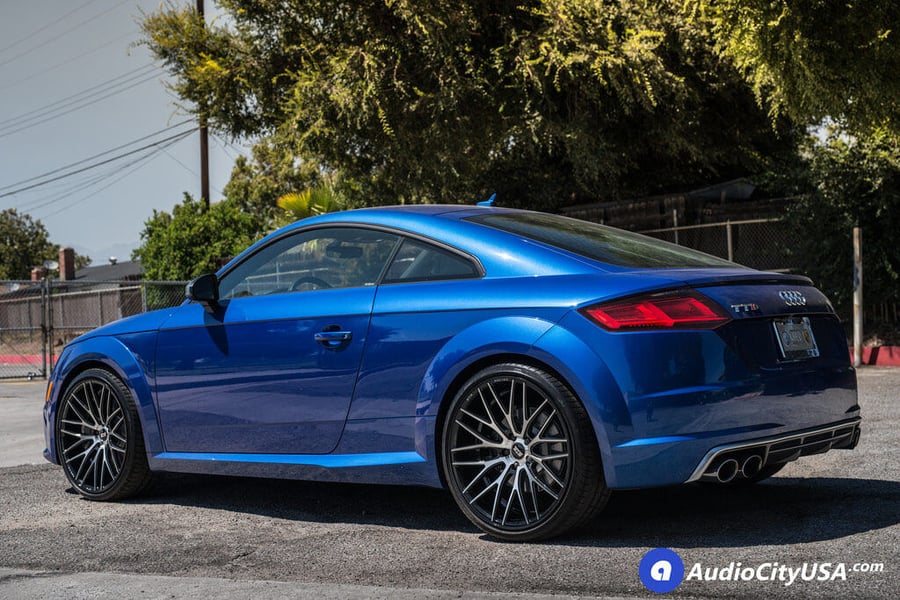 20″ STR Racing Wheels 615 Black Machined Rims For 2017 Audi TT-S